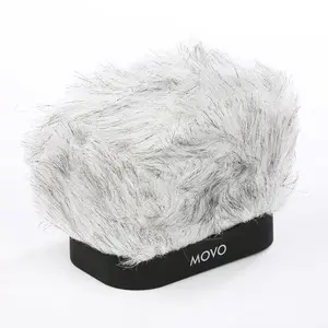 MOVO Ws-r30 Professional Furry Windscreen With Acoustic Foam Technology For Portable Digital Recorders - Black