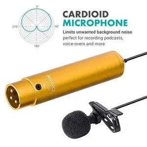 MOVO Pro Grade Xlr Lavalier Condenser Microphone Set