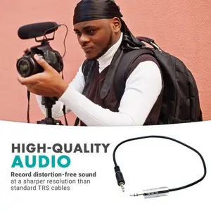 MOVO 3.5mm Male Line-in To Microphone Attenuator Cable