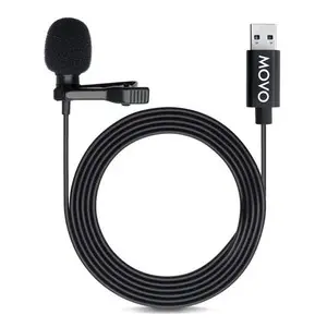 MOVO M1 Usb Lavalier Lapel Clip-on Microphone - Black