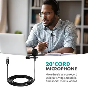 MOVO M1 Usb Lavalier Lapel Clip-on Microphone