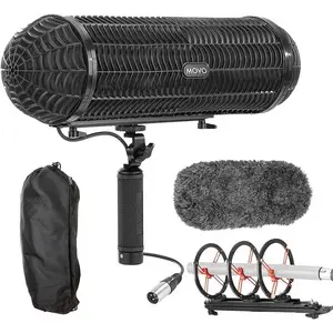 MOVO Bws1000 Blimp Wind & Vibration Protection System For Shotgun Microphones - Black