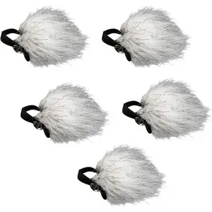MOVO Ws10n Universal Furry Outdoor Microphone Windscreen Muff For All Lavalier Microphones - Black