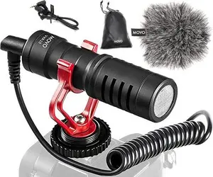 MOVO Vxr10 Universal Camera Shotgun Microphone For Video Recording - Black