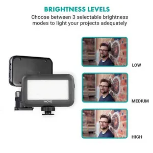 MOVO Mini Led Light Panel Adjustable Brightness