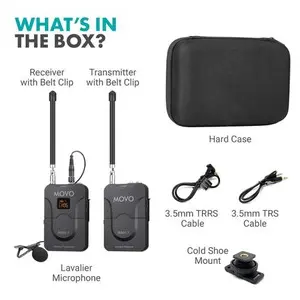 MOVO Wmx-7 Vhf 12-channel Wireless Lavalier Microphone System Compatible With Dslr Cameras, Camcorders