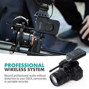 MOVO Wmx-7 Vhf 12-channel Wireless Lavalier Microphone System Compatible With Dslr Cameras, Camcorders