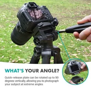 MOVO Mv-t5 Full-size Aluminum Tripod With Video Pan Head