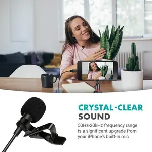 MOVO Ilav-l Digital Lavalier Omnidirectional Clip On Microphone