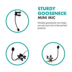 MOVO Acm400 Flexible Gooseneck Omnidirectional Microphone For Motovlogging