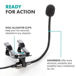 MOVO Acm400 Flexible Gooseneck Omnidirectional Microphone For Motovlogging
