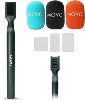 MOVO Wmx-hm Handheld Interview Mic Handle For Wireless Microphone Transmitters - Black