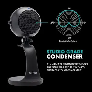 MOVO Webmic Desktop Usb Microphone With Stand