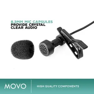 MOVO Lv-6 Omnidirectional Xlr Lavalier Micphantom Powered