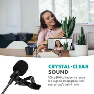 MOVO Ulav-l Digital Lavalier Omnidirectional Clip On Microphone With Usb-c Connector