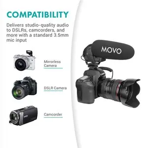 MOVO Vxr3031 Shotgun Microphonesupercardioid On-camera Shotgun Mic