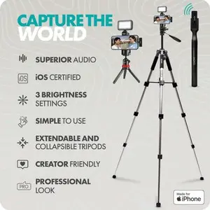 MOVO Ivlogger Wireless Vlogging Kit With Fullsize Tripod For Iphone