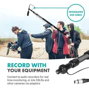MOVO Boom Microphone With Telescoping Boom Pole And Xlr Cable