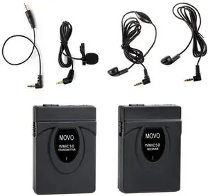 MOVO Wmic50 2.4ghz Wireless Lavalier Microphone System For Cameras - Black