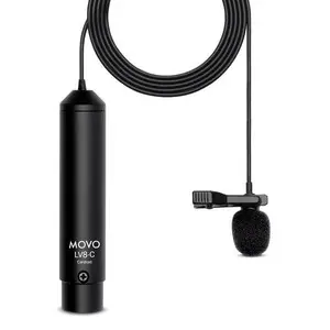 MOVO Lv8-c Broadcast-quality Xlr Lavalier Miccardioid Condenser - Black