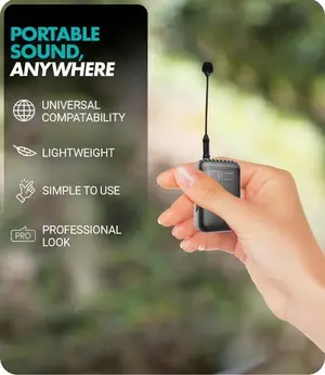 MOVO Mv-m101 Gooseneck Omnidirectional Lavalier Microphone- Compatible Wireless Transmitters