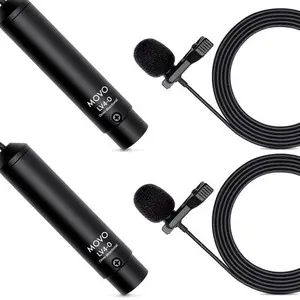 MOVO Lv4-o2 Omnidirectional Lavalier Mic Setxlr Phantom Powered - Black