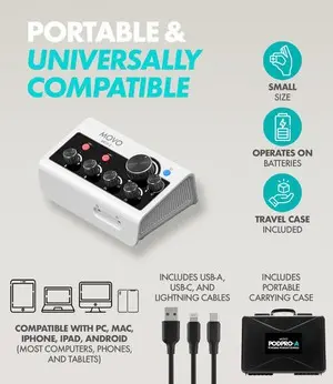 MOVO Podpro-a Portable Podcasting Bundle For 2 For Smartphones And Computers