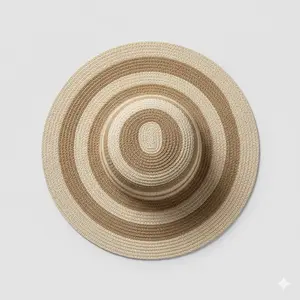 KANUT SPORTS Cassidy Wide Brim Hat - Natural Stripe