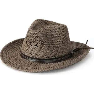 KANUT SPORTS Lakota Western Straw Cowboy Hat - Ash