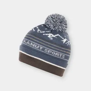KANUT SPORTS Hollis Mountain Scene Beanie - Slate Grey White