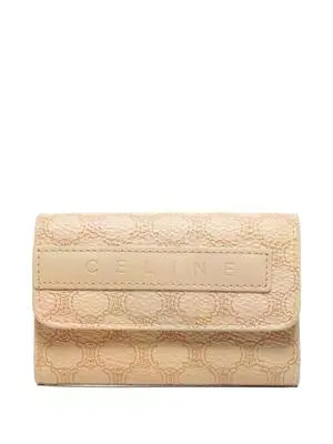 Celine 1990-2000 Embossed Key Case - Neutrals