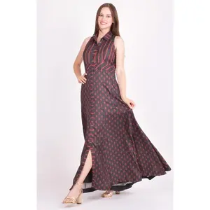 RAAS Meher Slit Button Up Maxi Dress