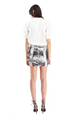 MOTHER OF ALL Fernanda Sequins Mini Skirt