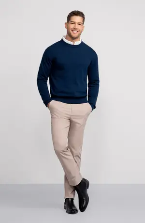 JACK ARCHER Anytime Crewneck Sweater - Deep Blue
