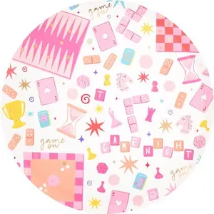 JOLLITY & CO Game Night Pattern Dinner Plates - Assorted Pre-pack