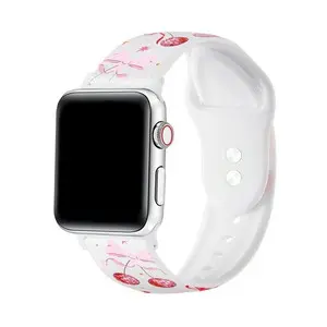 POSH TECH Silicone Band For Apple Watch And Smartwatch - Disco Cherry