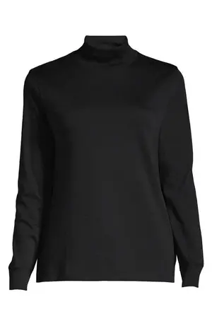 LANDS' END Long Sleeve Supima Mock Turtleneck