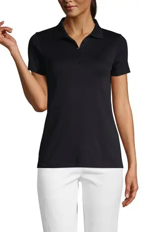 LANDS' END Supima Cotton Polo Shirt - Black
