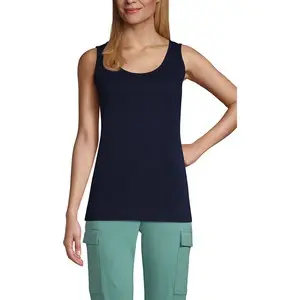 LANDS' END Cotton Tank Top - Radiant Navy
