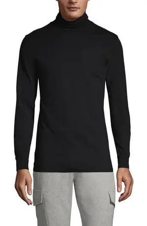LANDS' END Super-t Turtleneck - Black
