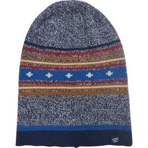 United By Blue Merino Wool Fair Isle Beanie - Midnight Navy
