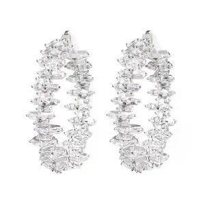 NICKHO REY Mabel Hoop Earrings - White/white Rhodium
