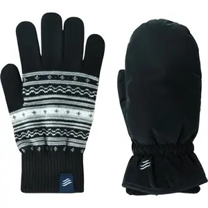 United By Blue Extreme Weather Mitten And Knit Glove 2-pack - Black
