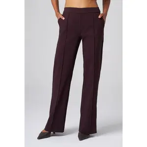 FRANNE GOLDE Wilshire Straight-Leg Pant Black Cherry