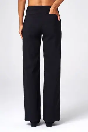 FRANNE GOLDE Wilshire Straight-leg Pant - Black