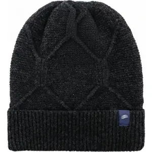 United By Blue Diamond Cable Knit Beanie - Light Heather Grey