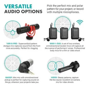 MOVO Ivlog5 Director's Vlogging Kit With Various Microphones, Lights