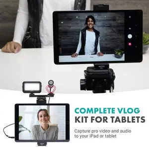 MOVO Tablet Vlogging Kit For Ipad With Mic, Light