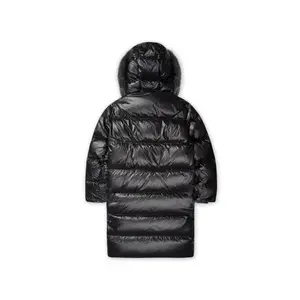 ALPHA STYLE Audet Long Hooded Down Parka - Black