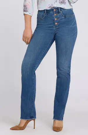 NYDJ Marilyn High-waist Straight Leg Jeans